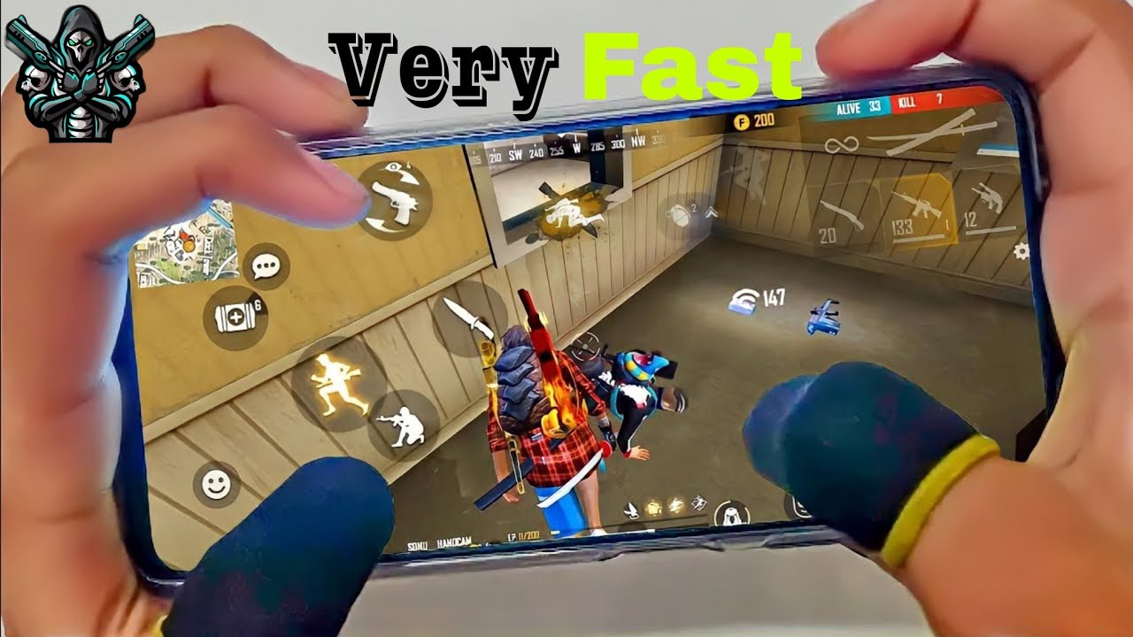 3 Finger Easy Hud ⚡ CS Ranked Mood Handcam Solo Vs Squad Free Fire ...