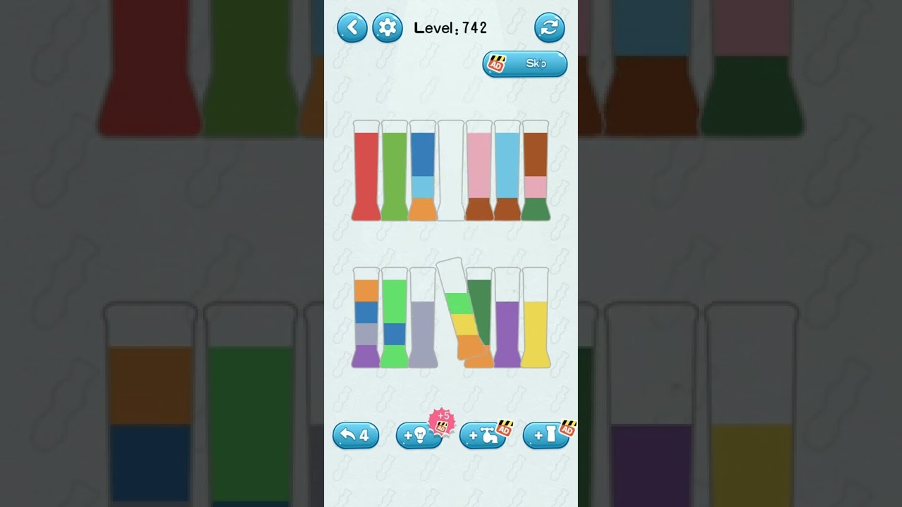 water sort puzzle game level 742 Numpuz android ios games funny gaming ...