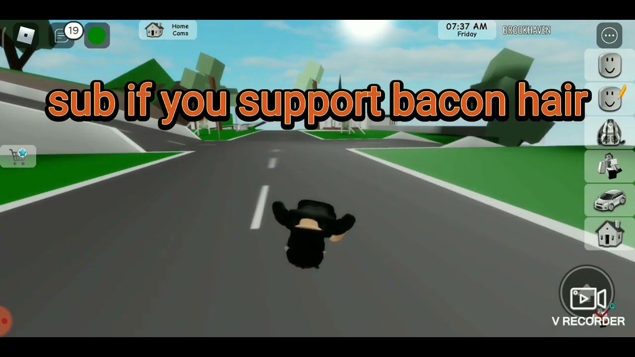 sub if you support bacon (roblox) - YouTube