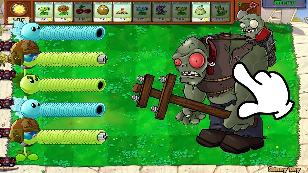 Plants vs Zombies Epic Hack - Gatling Pea, Snow Pea, Threepeater vs ...