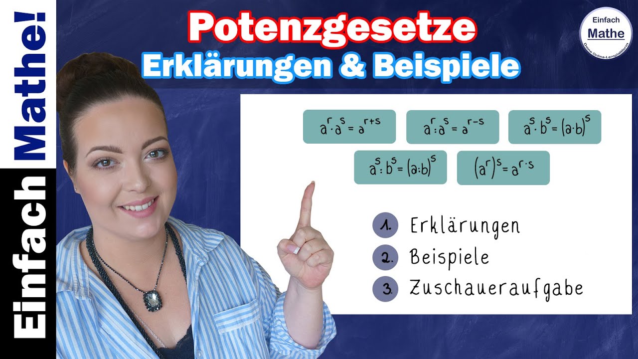 Potenzgesetze anwenden | Beispiele und Erklärungen by einfach mathe ...