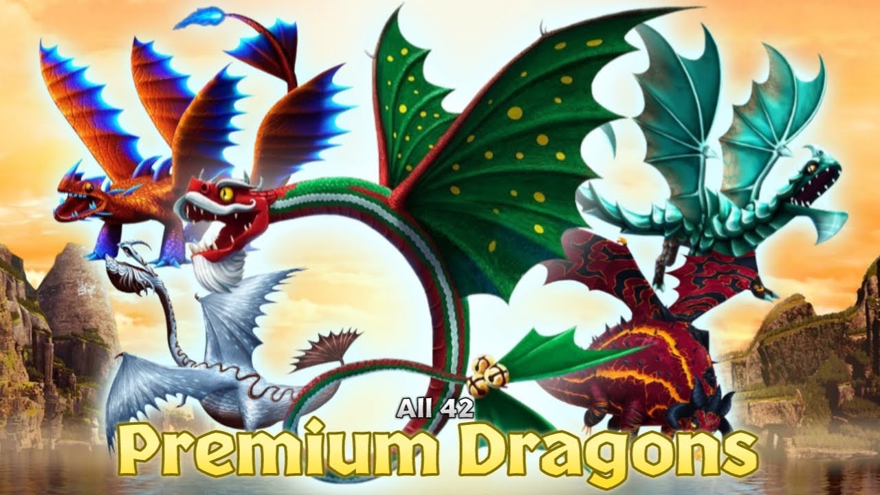 All 42 Premium Dragons (+ Defend Berk) | Dragons: Rise of Berk - YouTube