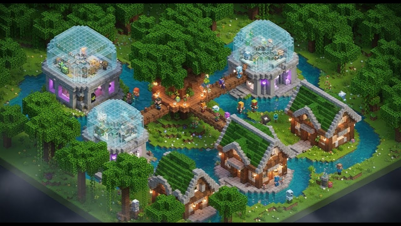 “How Our Minecraft Town Looks Now (SMP Progress Tour)” #mcfleet - YouTube