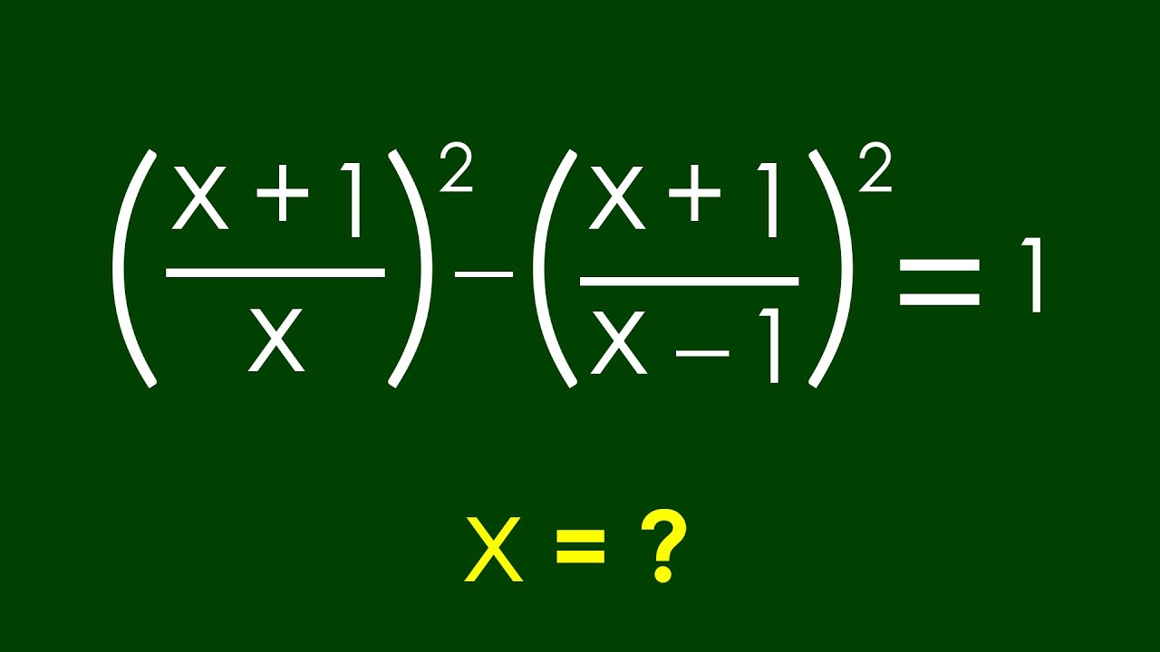 A Nice Algebra Problem | Math Olympiad x=? - YouTube