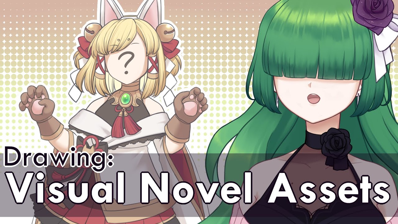 【Art Stream】Drawing: Visual Novel assets - Part 3 - YouTube