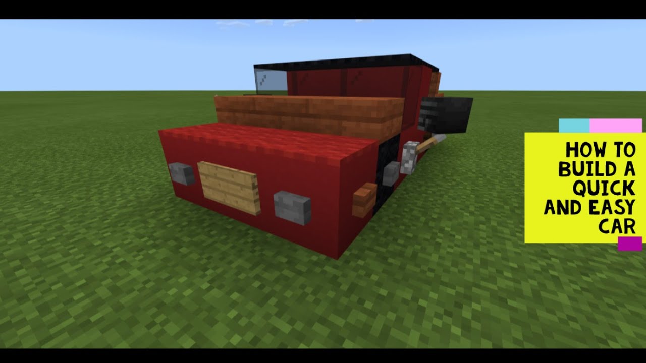 How To Build a Quick and Easy Car In Minecraft! - YouTube