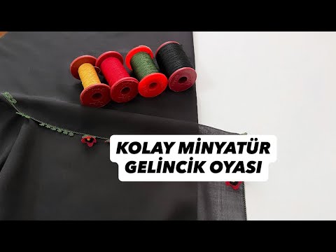 373) EN KOLAY MİNYATÜR GELİNCİK İĞNE OYASI MODEL İŞLEMESİ