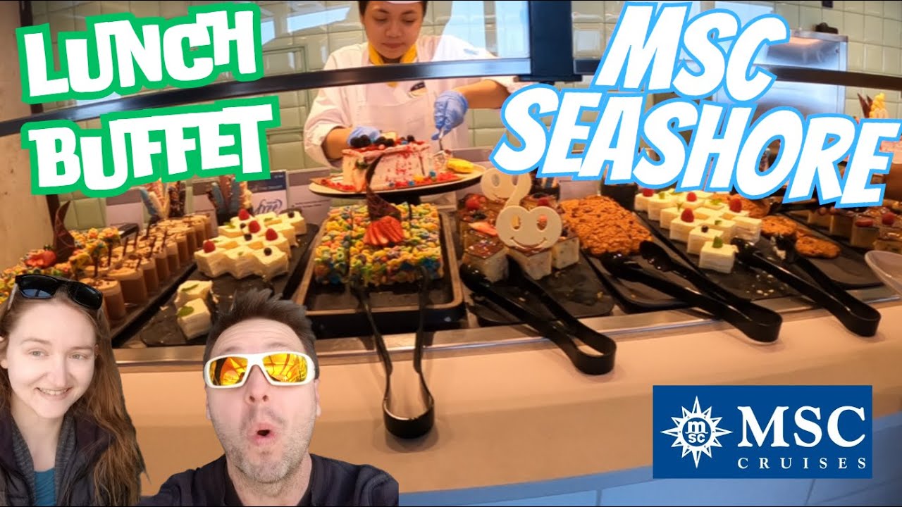 MSC Seashore Lunch Buffet Full Tour & Review Market Place Buffet Food ...