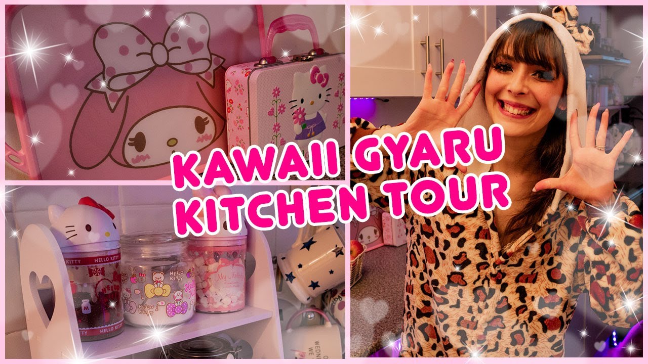 GYARU KITCHEN TOUR ♡ Hello Kitty, Leopard Print + Lots of Pink! - YouTube