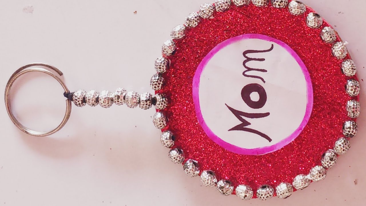 Handmade mom key chain - YouTube