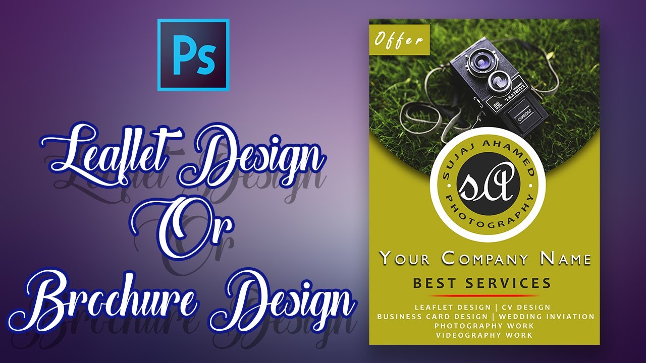 Leaflet Design in Photoshop CC | Brochure Design In Photoshop CC|2020 ...