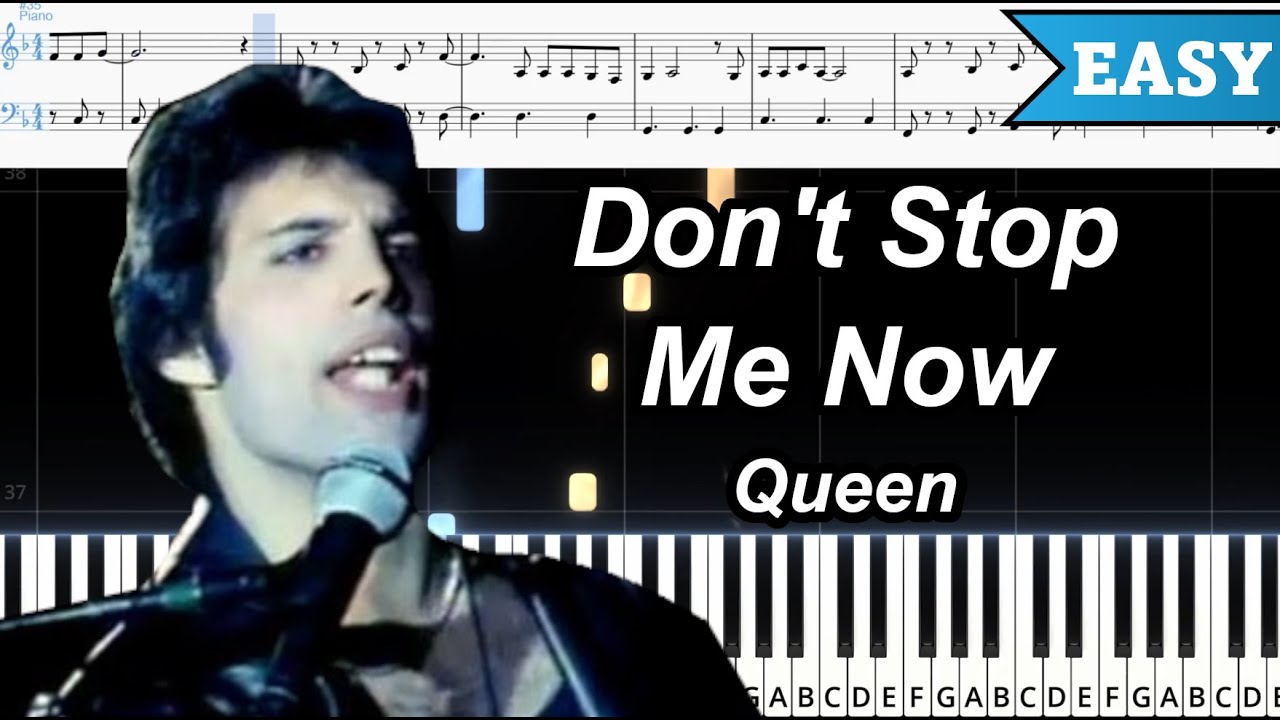 Don't Stop Me Now - Queen | EASY PIANO TUTORIAL | SHEETS - YouTube