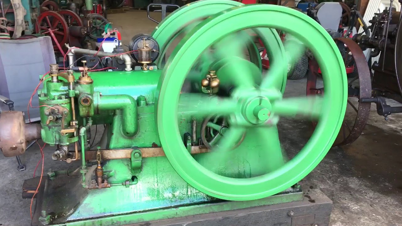 9hp Alamo Walking Beam Hit and Miss Gas Engine - YouTube