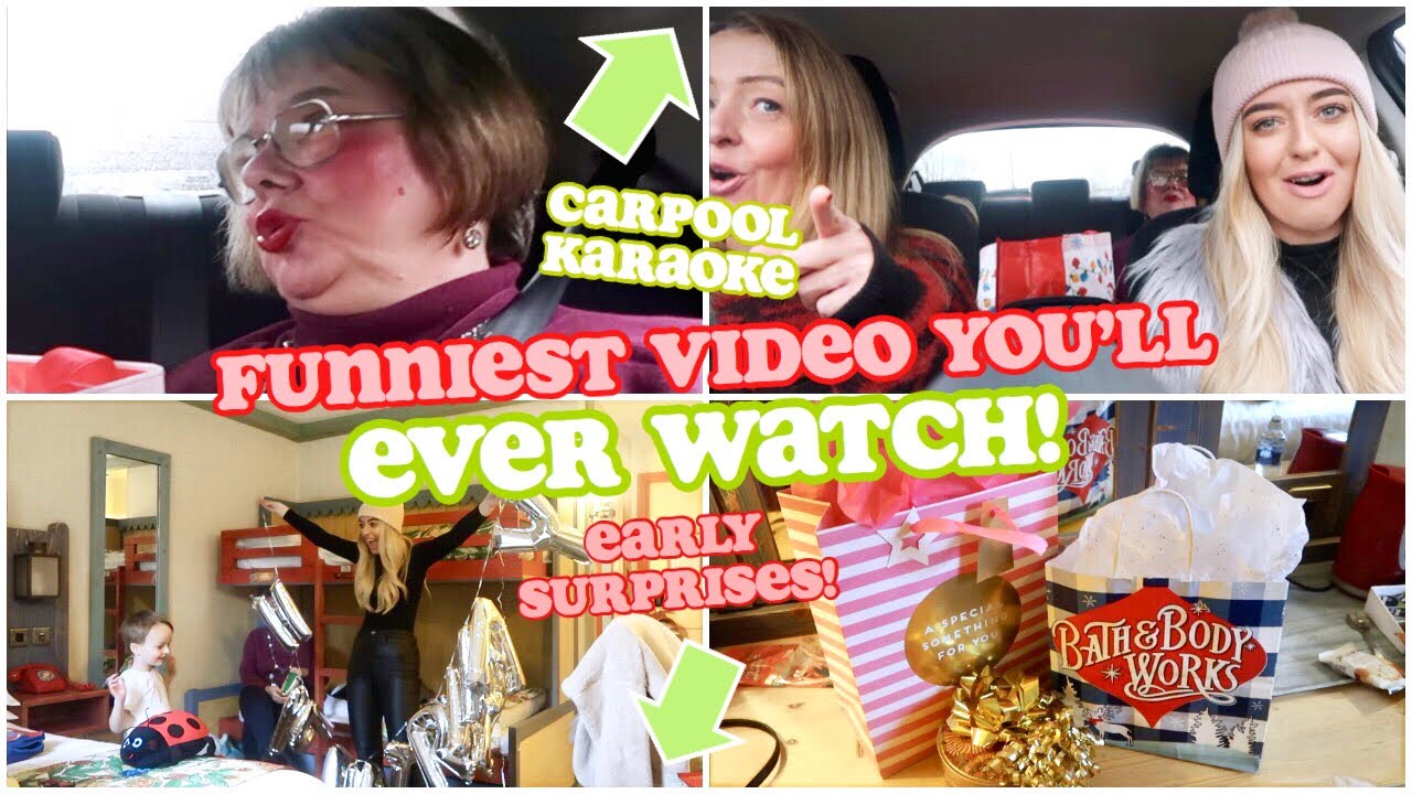 CARPOOL KARAOKE & EARLY SURPRISES... the FUNNIEST video you will EVER ...