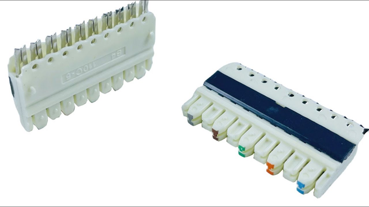 5 pairs 110 connecting block - YouTube