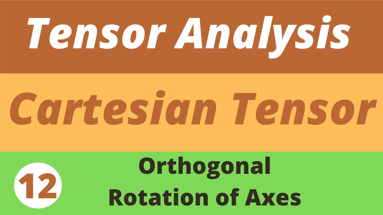 11. Orthogonal Rotation of Axes and Matrix of Transformation | Tensor ...