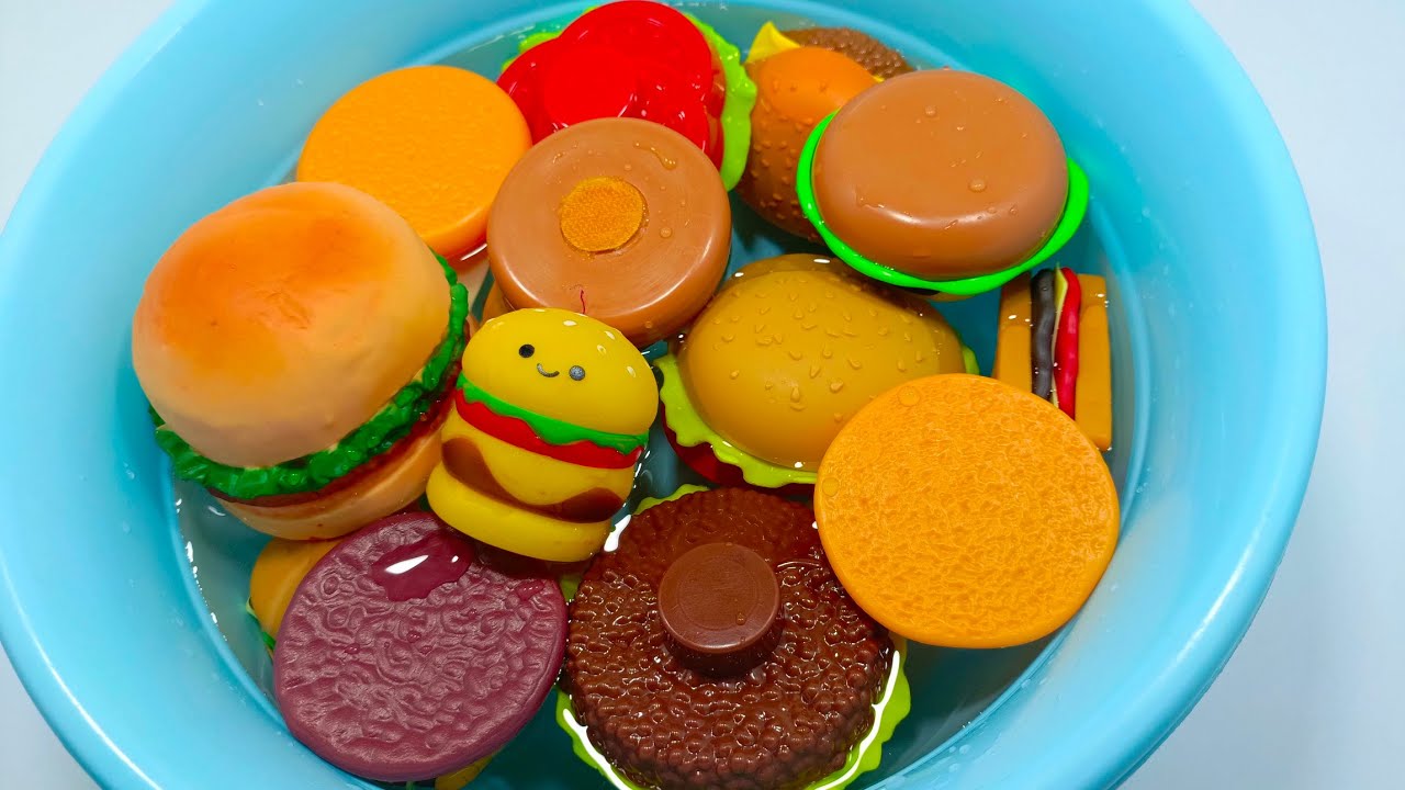 Junk Food ASMR | Burgers 🍔In Water pool | Mini Junk Food ...