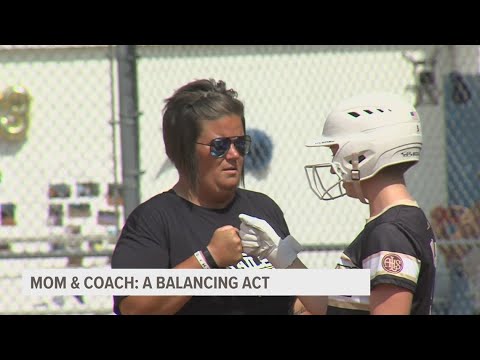 'Pretty much Wonder Woman': Softball mom, coach balances it all - YouTube