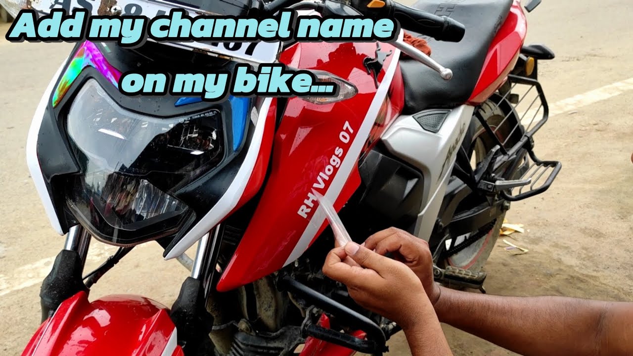 Apache RTR 160 4v sticker modification // My youtube channel name ...