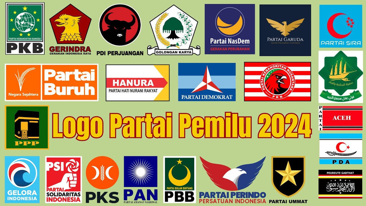 Logo dan Foto Ketua Partai Peserta Pemilu 2024 | Free Download CDR dan ...