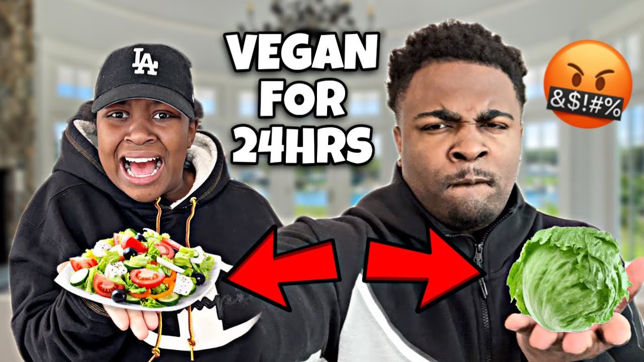 WE ATE ONLY VEGAN FOOD FOR 24 HOURS! - IMPOSSIBLE FOOD CHALLENGE - YouTube