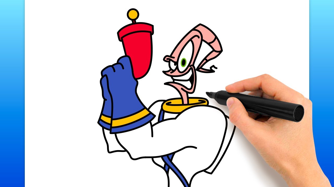 How To Draw Earthworm Jim (Easy Drawing Tutorial) - YouTube
