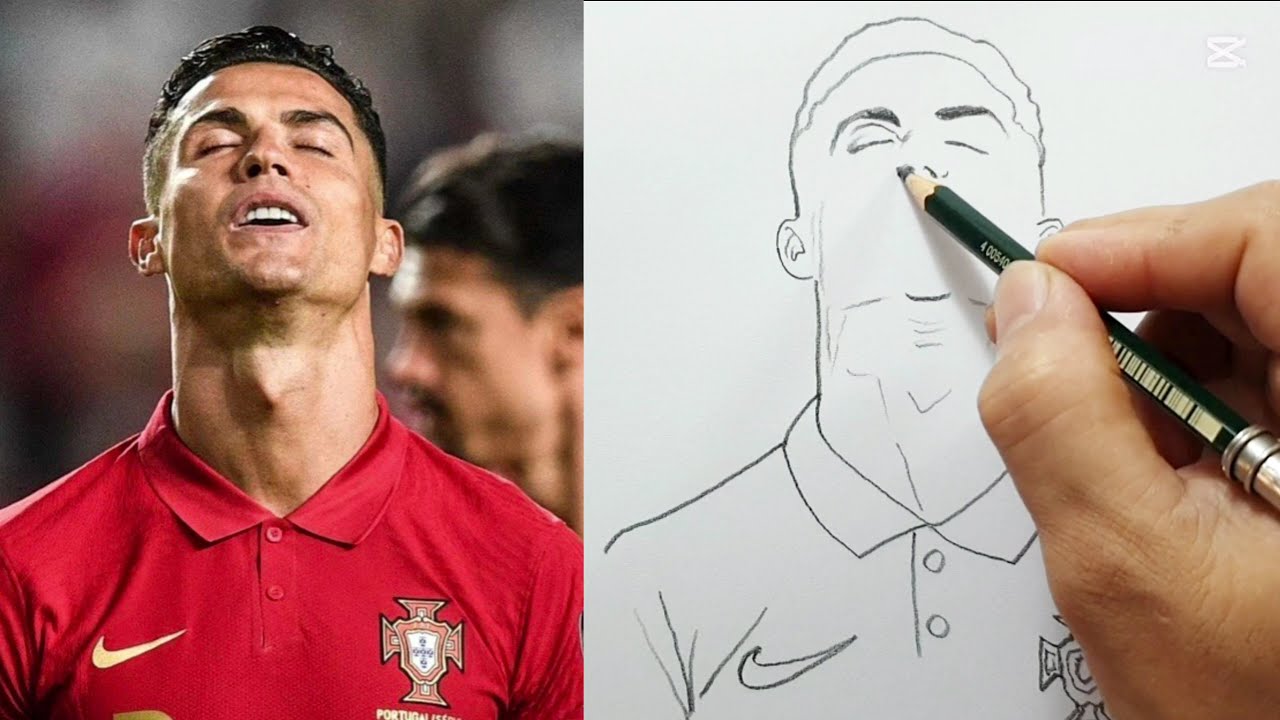 Ronaldo drawing pencil sketch - YouTube