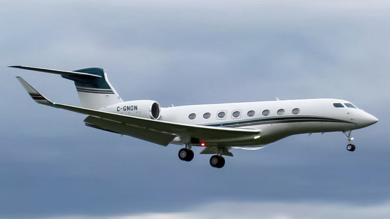 Skyservice Gulfstream G650 (GLF6) landing in Montreal (YUL/CYUL) - YouTube