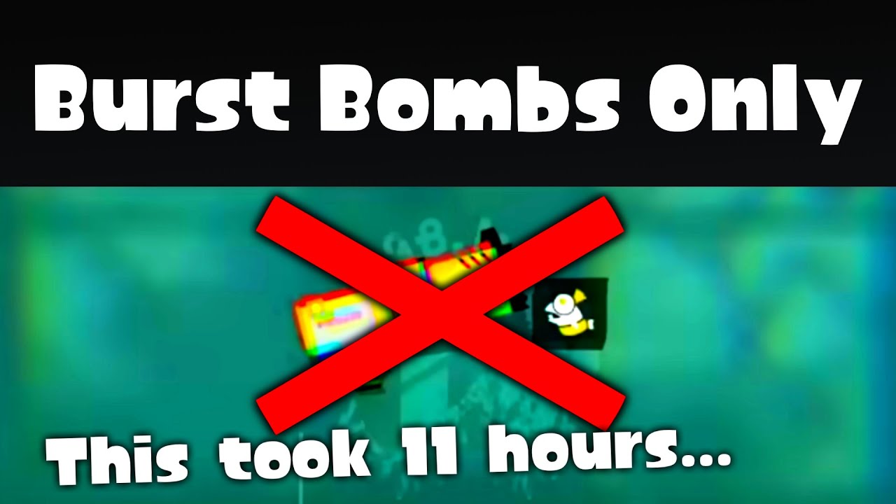 I Beat Splatoon 3s Hardest Level With Only Burst Bombs Youtube