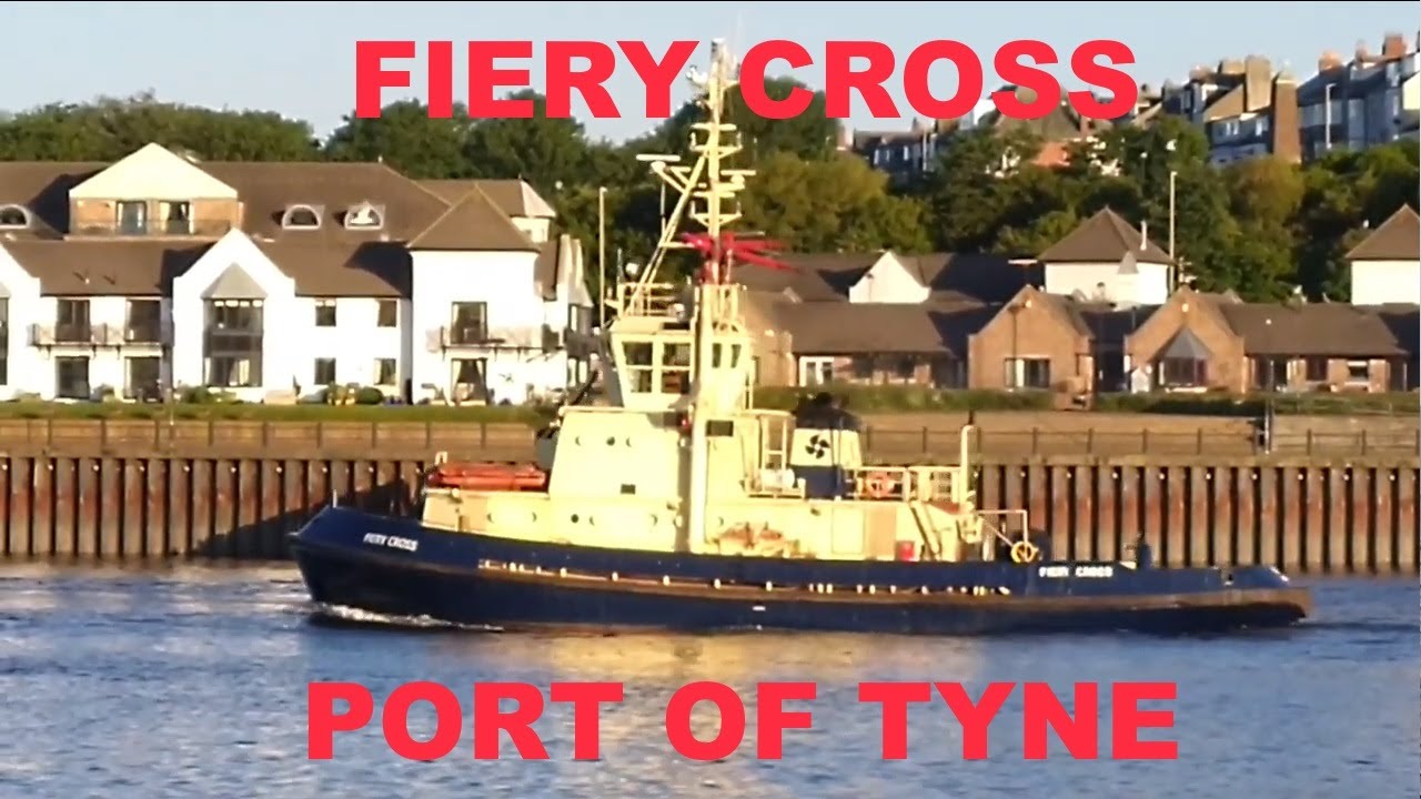 Tug Fiery Cross leaving Port of Tyne heading for Sunderland 26 June ...