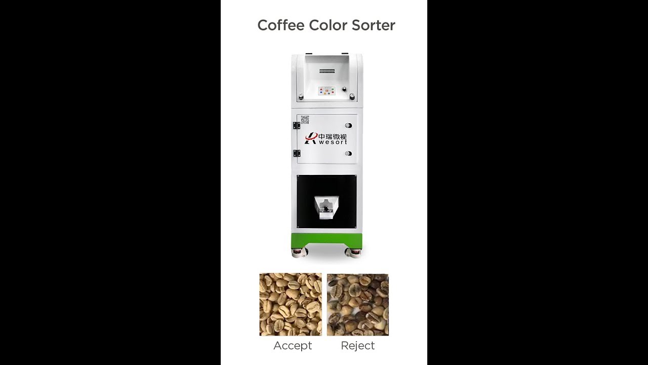 Mini coffee color sorter,coffee color sorting machine - YouTube