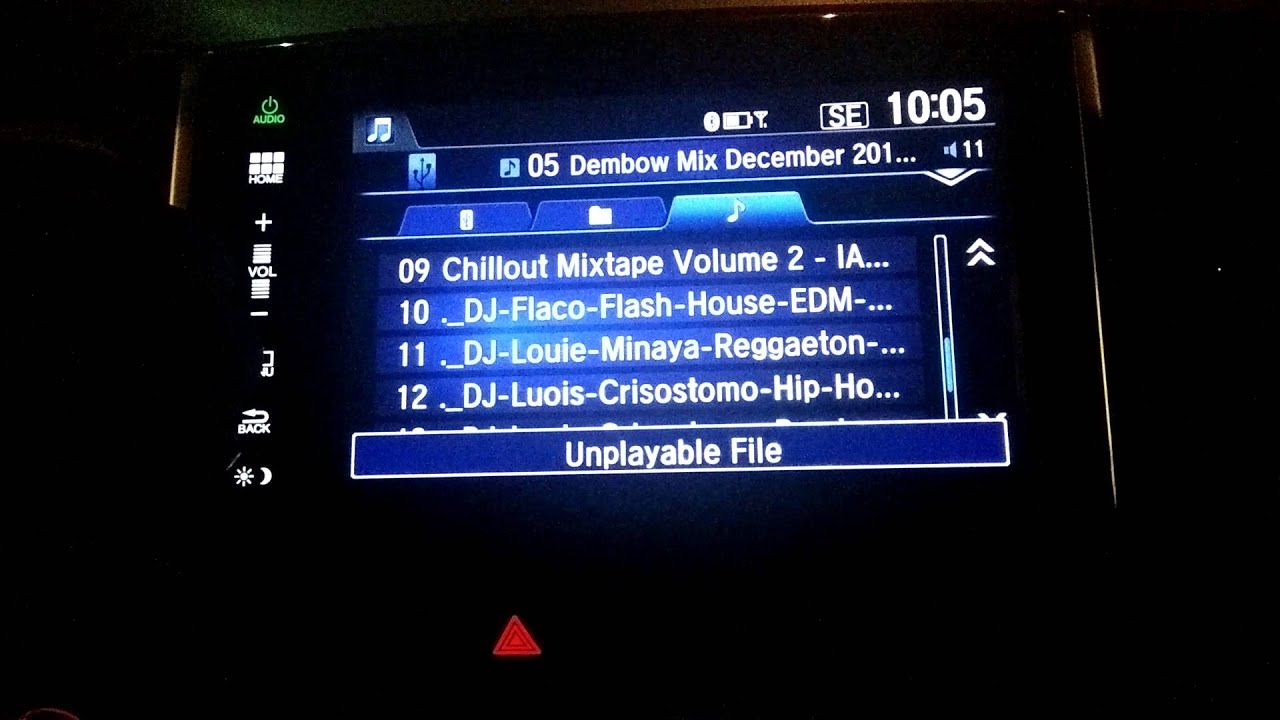 2016 Honda Pilot Unplayable File from USB Bug - YouTube