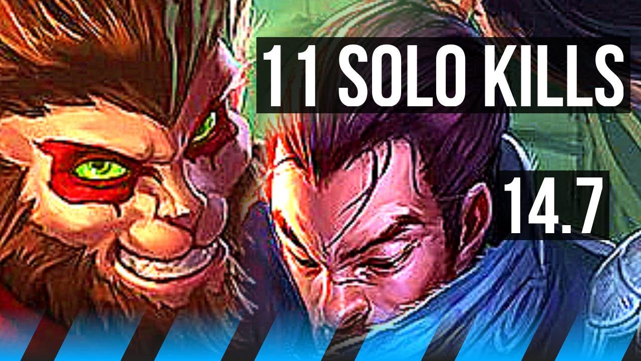WUKONG vs YASUO (MID) | Rank 2 Wukong, 11 solo kills, Godlike | TR Challenger | 14.7 - YouTube