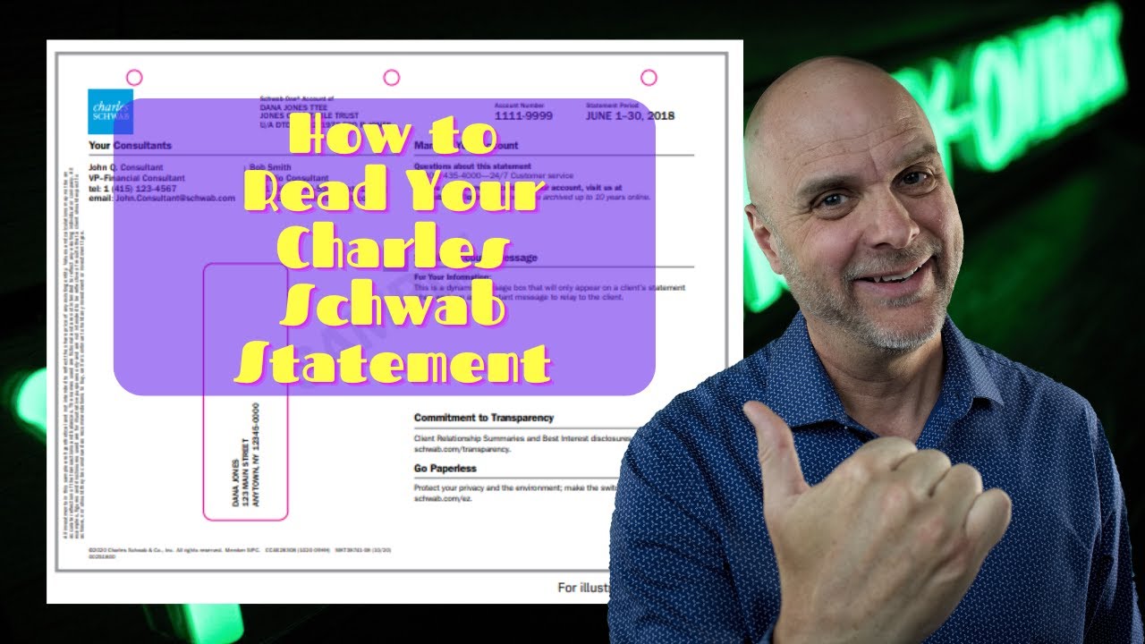 How to Read Your Schwab Statement - YouTube