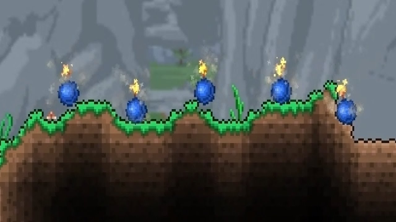 How I used Bombs to spot water on the surface for fishing in Terraria ...
