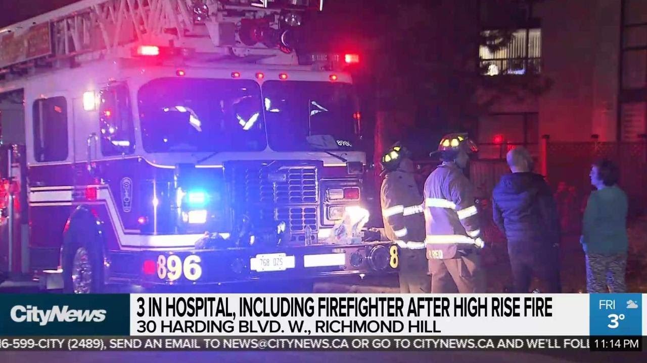Firefighters deal with Richmond Hill condominium fire - YouTube