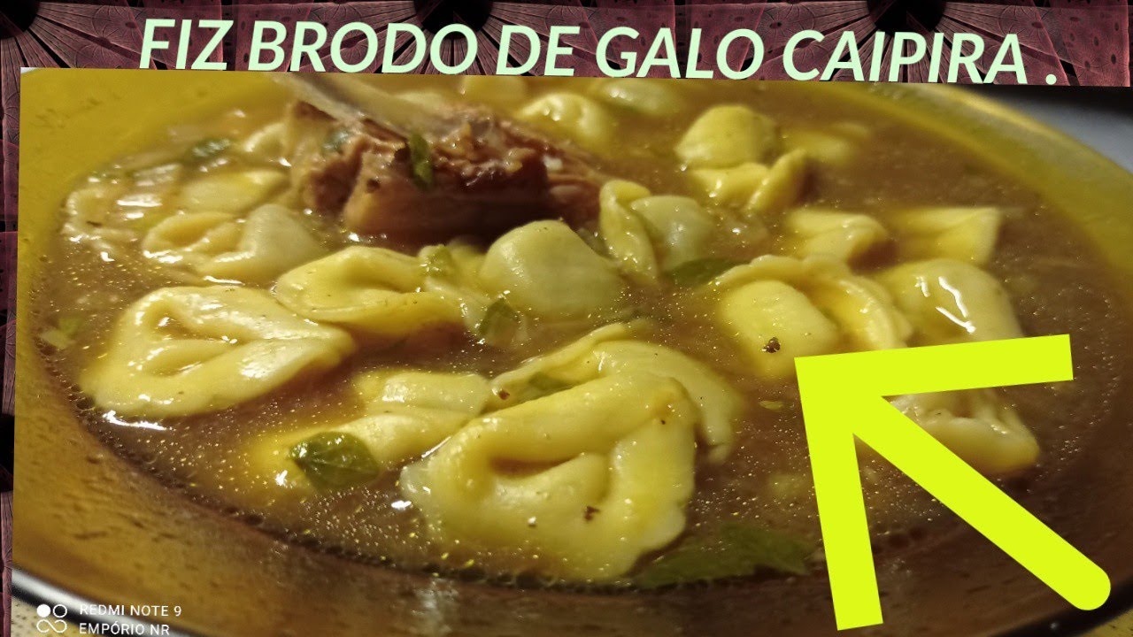 Como fazer um BRODO de galo caipira. (comida de acampamento) - YouTube