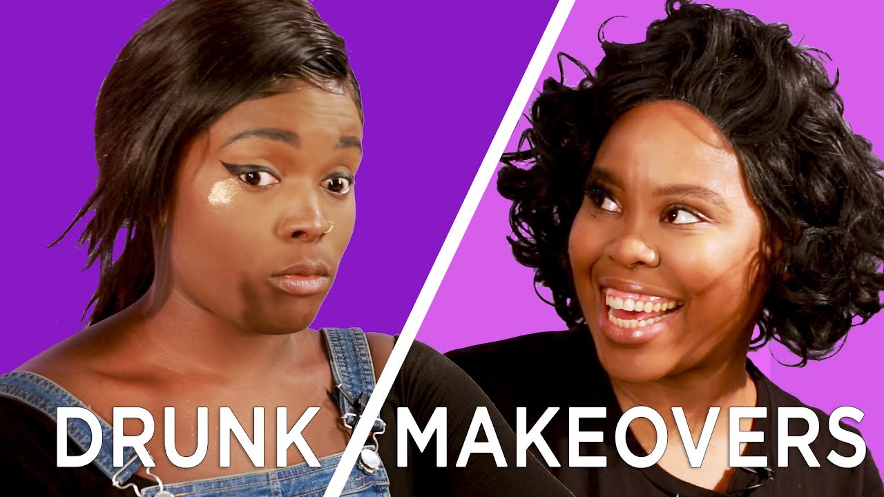 Drunk Beauty Bloggers Give Each Other Makeovers - YouTube