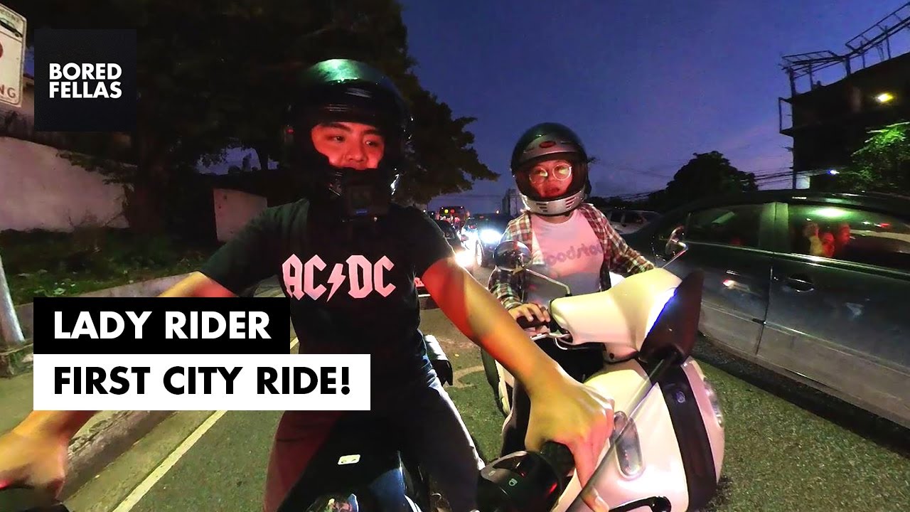 Lady Rider's first city ride! | Yamaha Fazzio x TMX125 Scrambler ...