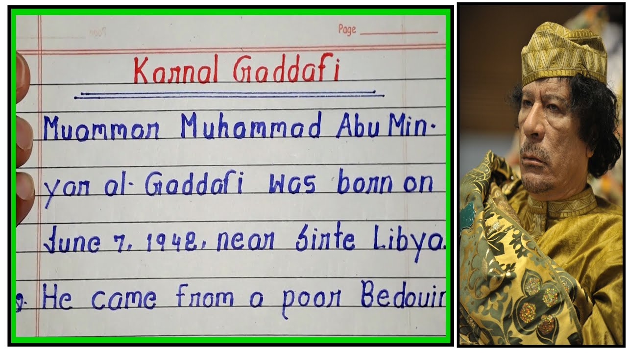 💐Karnal Gaddafi Biography | Coronel Gaddafi Biography | Who is Karnol ...