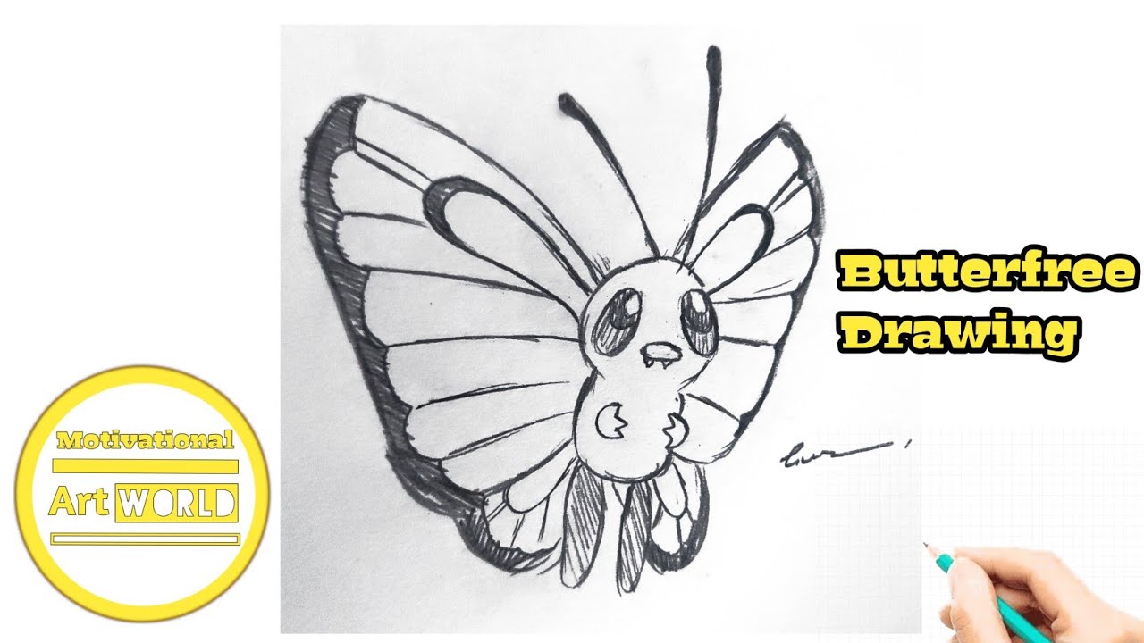 how to draw butterfree || butterfree pokemon || Pokemon || cartoon ...