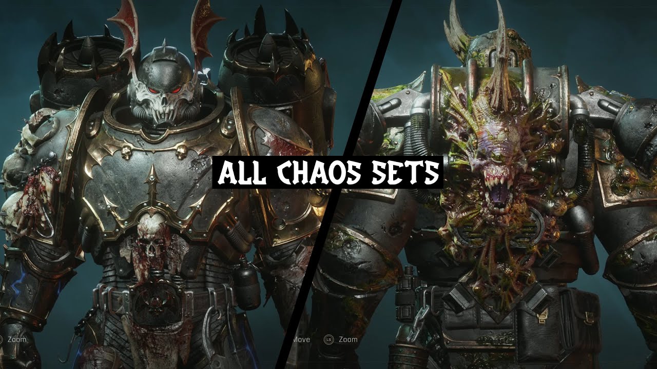 ALL 12 CHAOS ARMOR SETS in Warhammer 40,000: Space Marine 2 • chaos ...