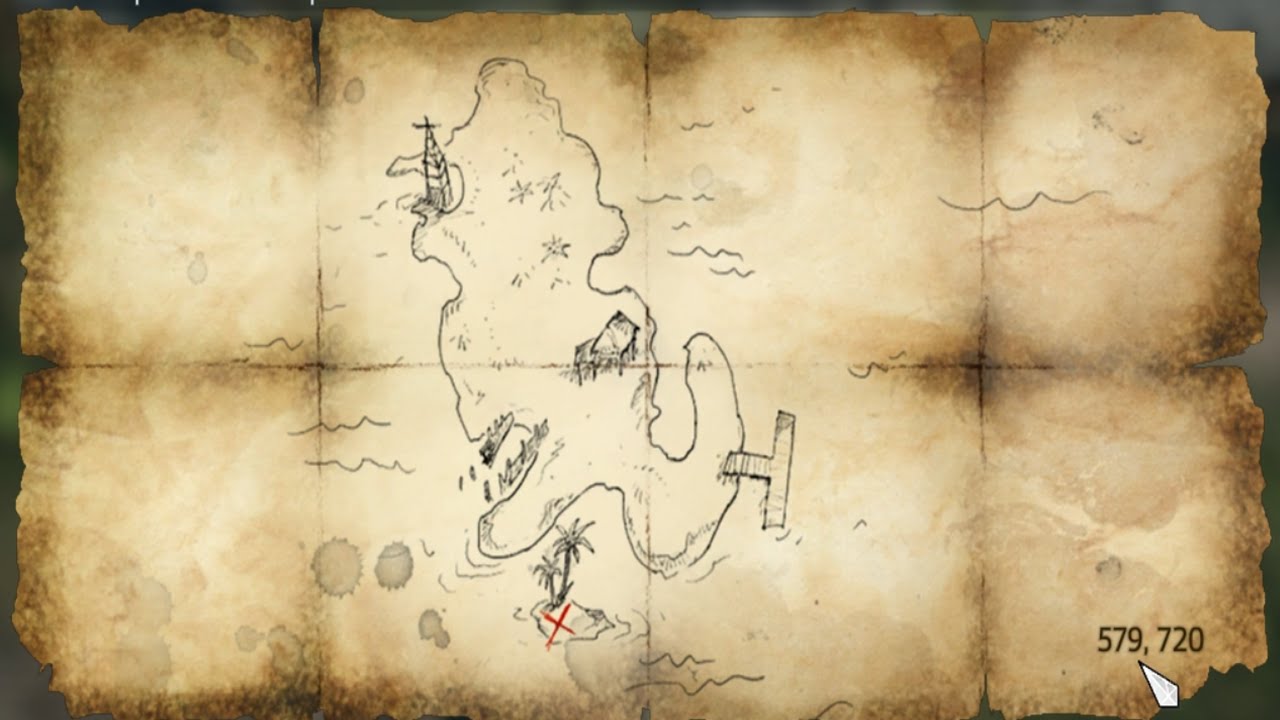 Assassins Creed IV Black Flag | treasure map 579, 720 - YouTube