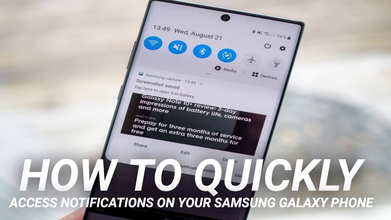 How to quickly access notifications on your Samsung Galaxy phone - YouTube