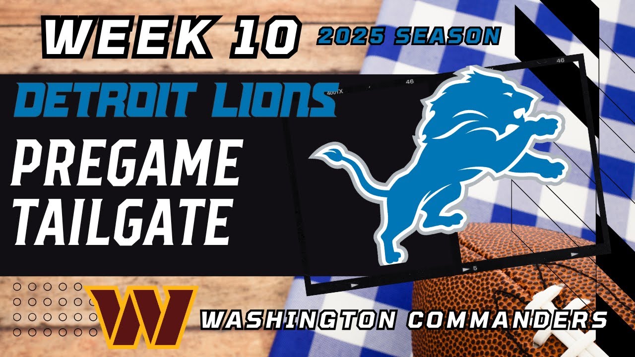 Detroit Lions Week 10 Pregame Tailgate: Washington Commanders - YouTube