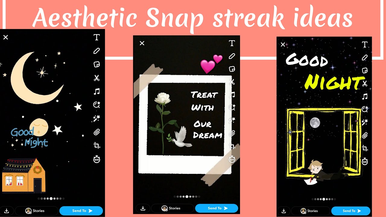 Aesthetic Snap streak ideas | Creative snap streak ideas... - YouTube