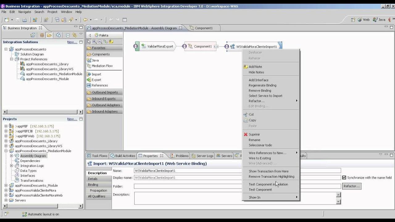 IBM WebSphere Integration Developer 10 flujo de mediacion WS - YouTube