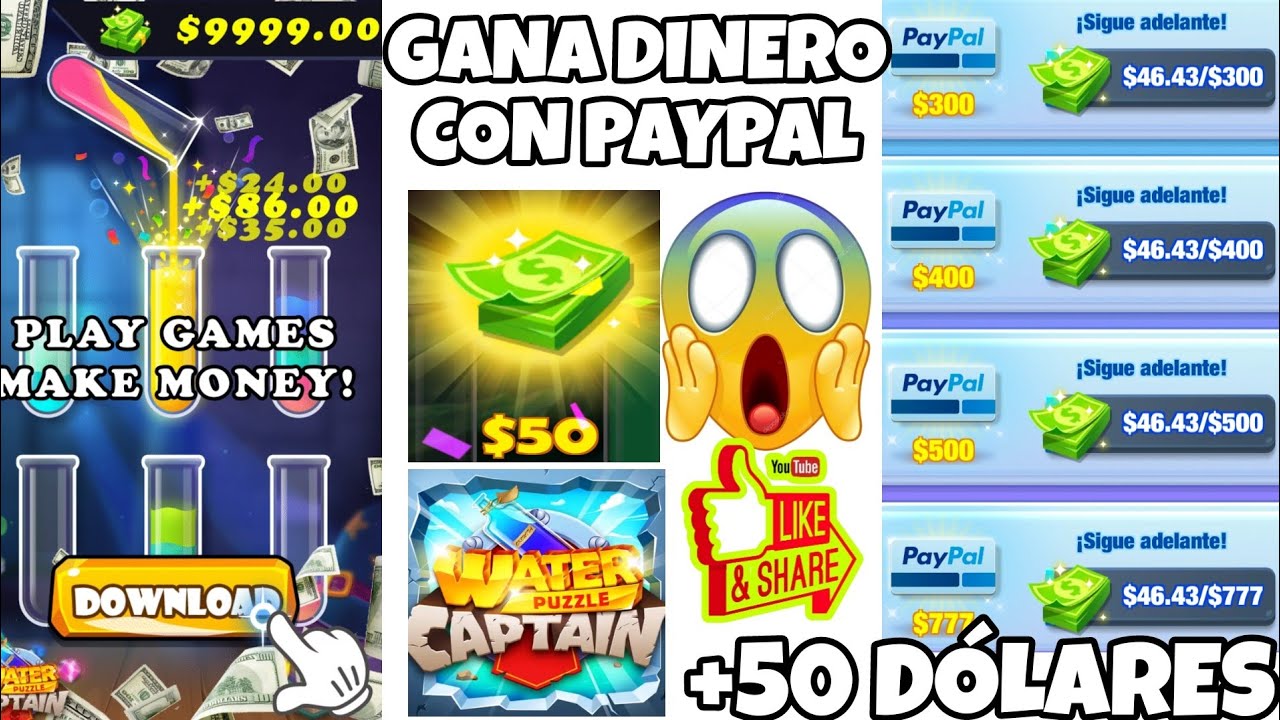 Water puzzle captain paga ? 😱 App para ganar dinero a paypal +50 ...