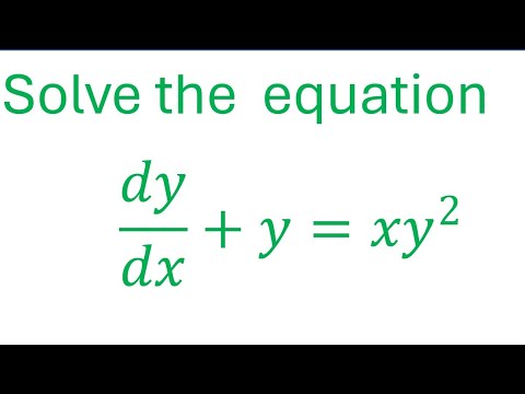 Reduce the differential equation to linear form and solve it - YouTube