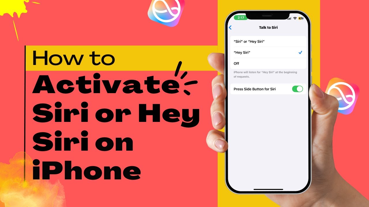 How to Activate Siri or Hey Siri on iPhone - YouTube